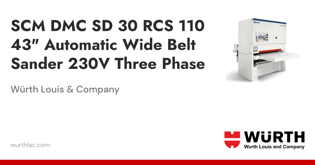 SCM DMC SD 30 RCS 110 43" Automatic Wide Belt Sander 230V Three Phase ...