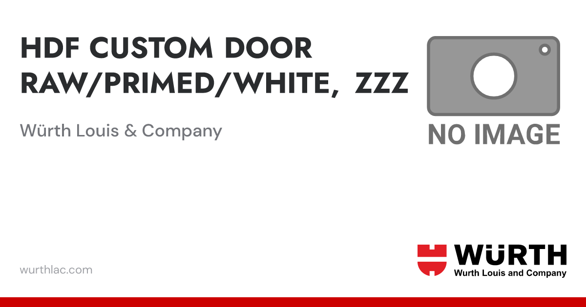 HDF CUSTOM DOOR RAW/PRIMED/WHITE, ZZZ | Würth Louis & Company