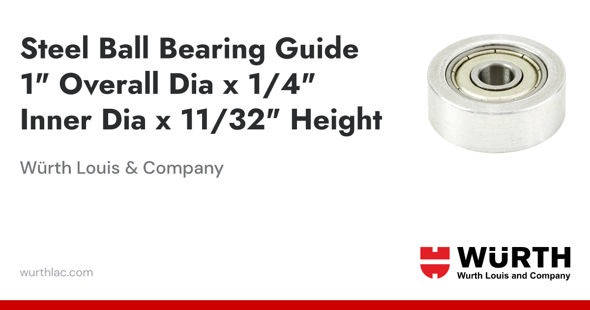 Steel Ball Bearing Guide 1" Overall Dia x 1/4" Inner Dia x 11/32 ...