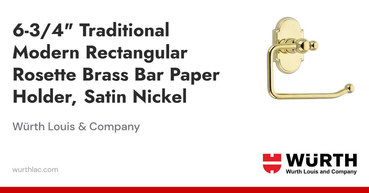 6-3/4" Traditional Modern Rectangular Rosette Brass Bar Paper Holder ...