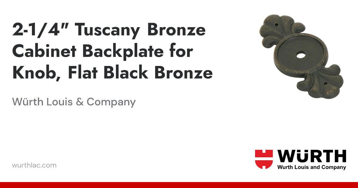 2-1/4" Tuscany Bronze Cabinet Backplate for Knob, Flat Black Bronze ...