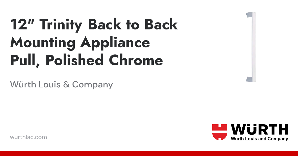 12" Trinity Back to Back Mounting Appliance Pull, Polished Chrome ...