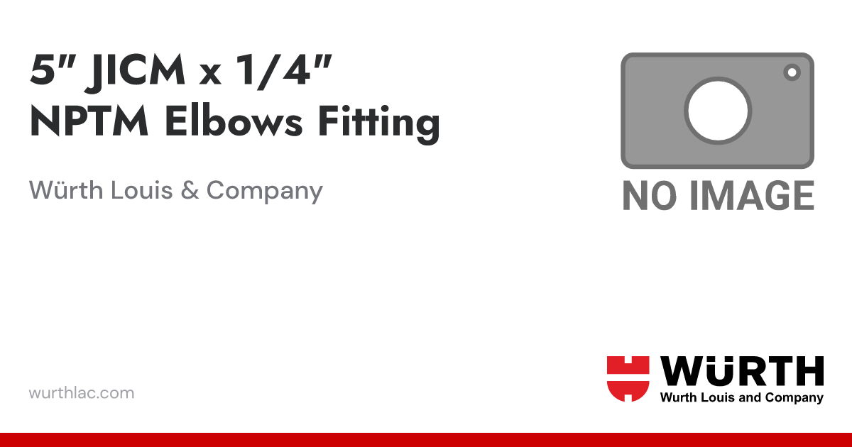 5" JICM x 1/4" NPTM Elbows Fitting | Würth Louis & Company
