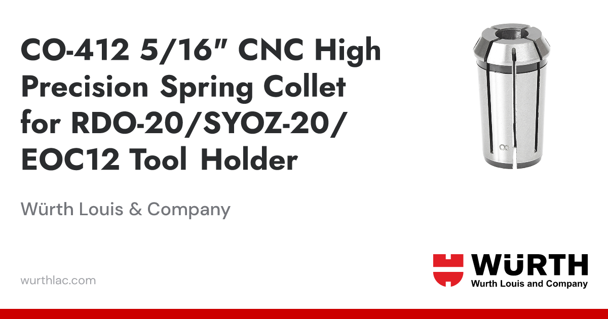 CO-412 5/16" CNC High Precision Spring Collet for RDO-20/SYOZ-20/EOC12 ...
