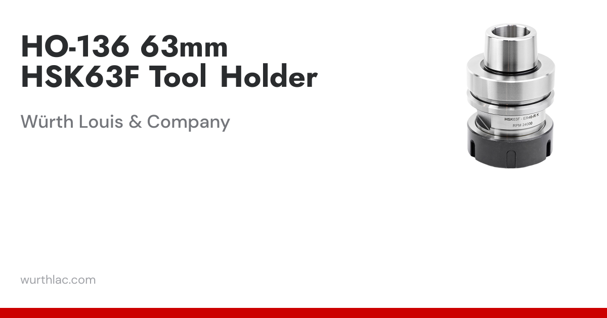 HO-136 63mm HSK63F Tool Holder | Würth Louis & Company