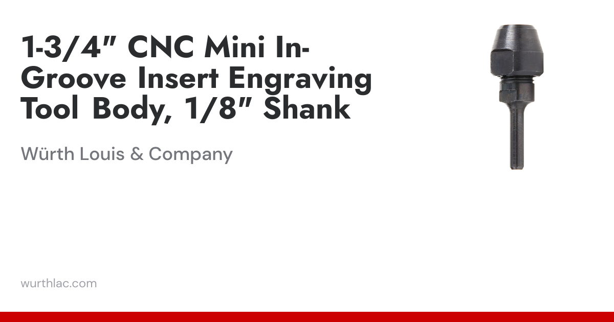 1-3/4" CNC Mini In-Groove Insert Engraving Tool Body, 1/8" Shank ...