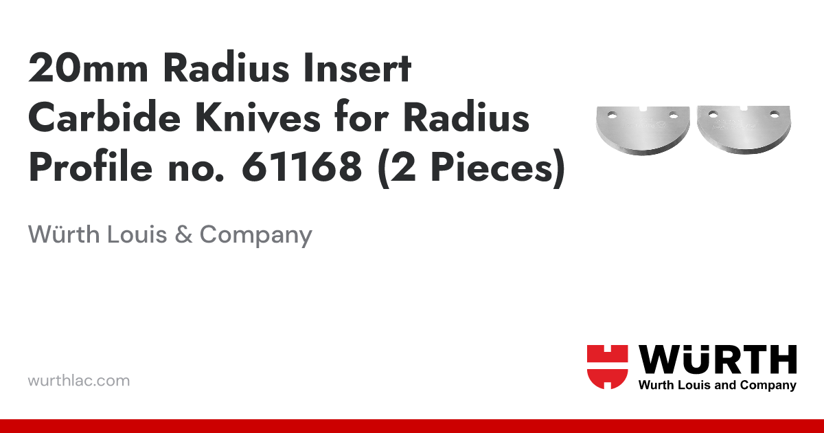 20mm Radius Insert Carbide Knives for Radius Profile no. 61168 (2 ...