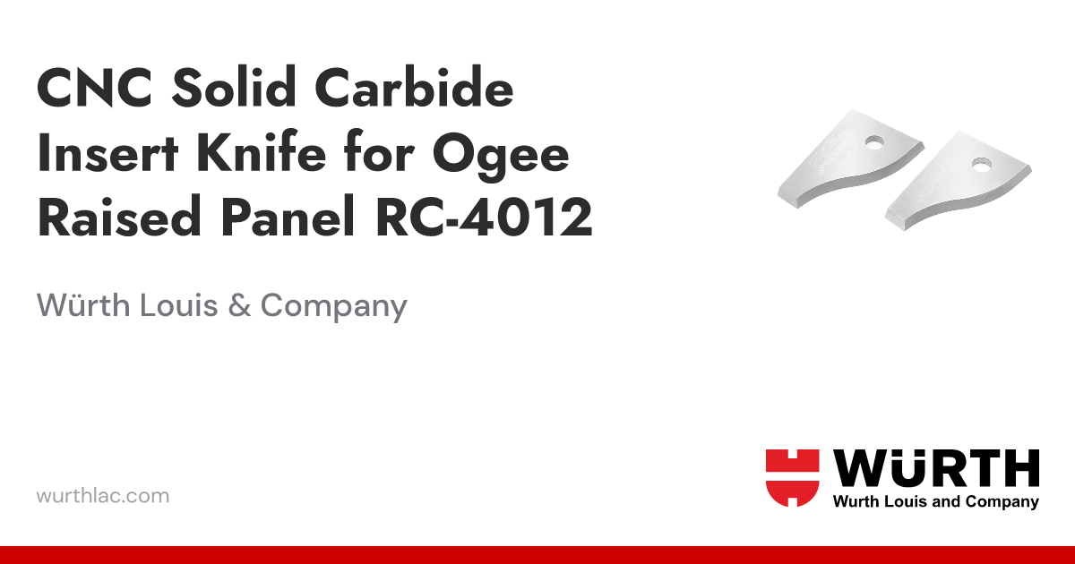 CNC Solid Carbide Insert Knife for Ogee Raised Panel RC-4012 | Würth ...
