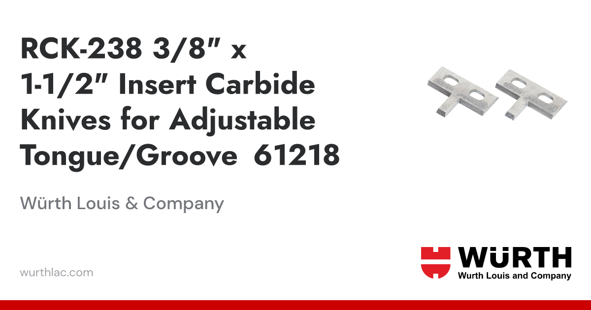 RCK-238 3/8" x 1-1/2" Insert Carbide Knives for Adjustable Tongue ...