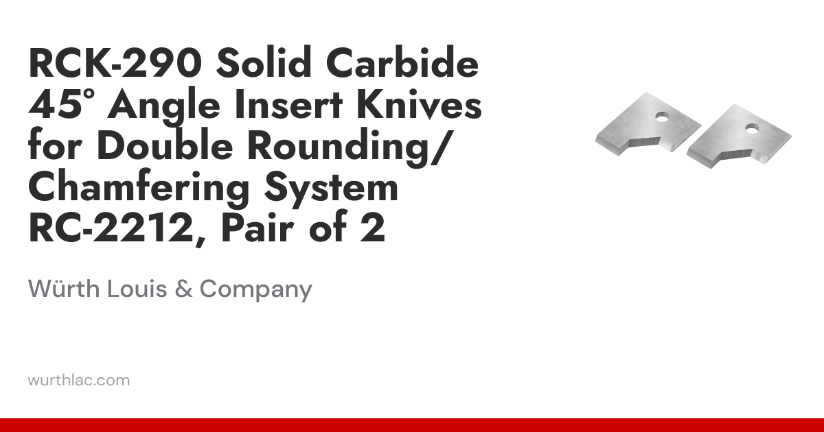 RCK-290 Solid Carbide 45° Angle Insert Knives for Double Rounding ...