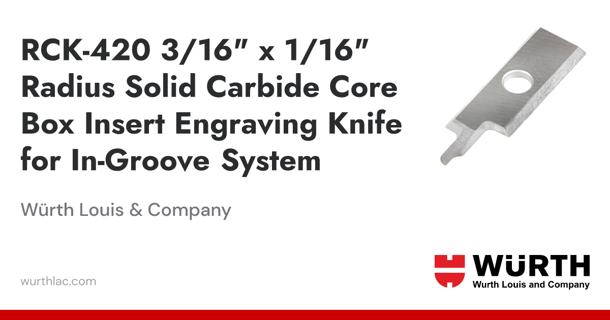 RCK-420 3/16" x 1/16" Radius Solid Carbide Core Box Insert Engraving ...