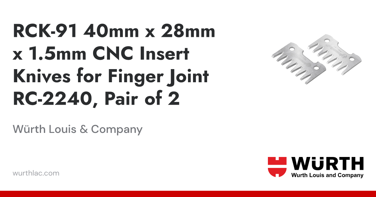 RCK-91 40mm x 28mm x 1.5mm CNC Insert Knives for Finger Joint RC-2240 ...