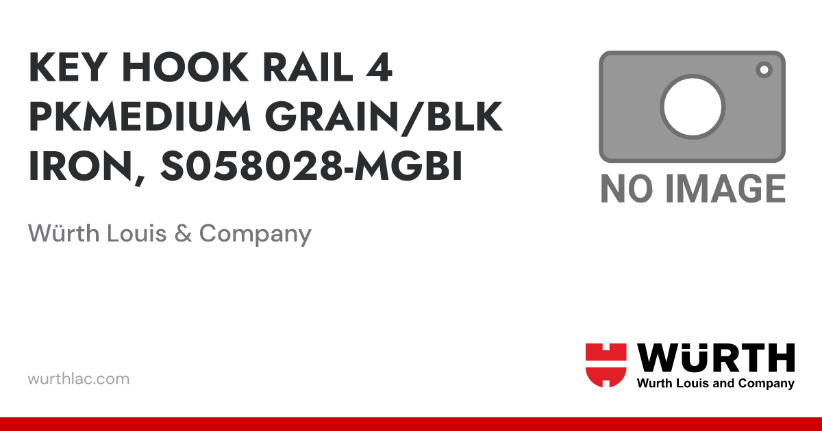 KEY HOOK RAIL 4 PKMEDIUM GRAIN/BLK IRON, S058028-MGBI | Wurth Louis and ...