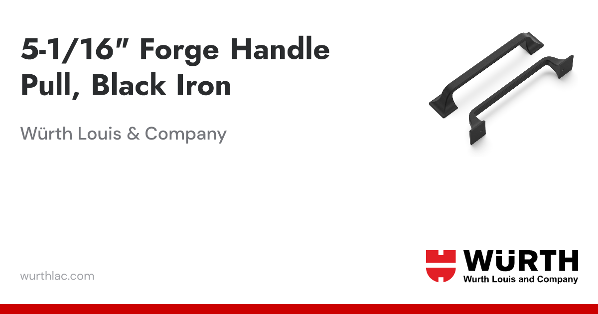 5-1/16" Forge Handle Pull, Black Iron | Würth Louis & Company