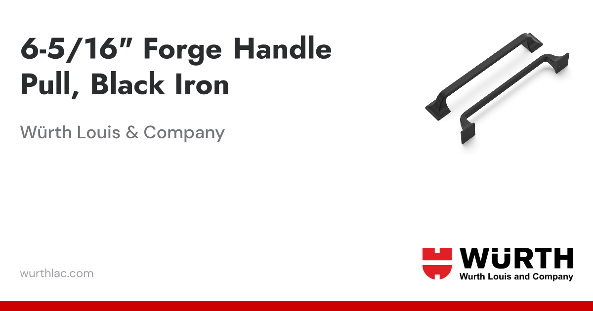6-5/16" Forge Handle Pull, Black Iron | Würth Louis & Company