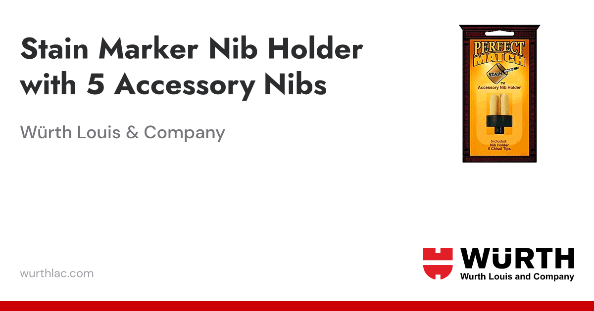 Stain Marker Nib Holder with 5 Accessory Nibs | Würth Louis & Company