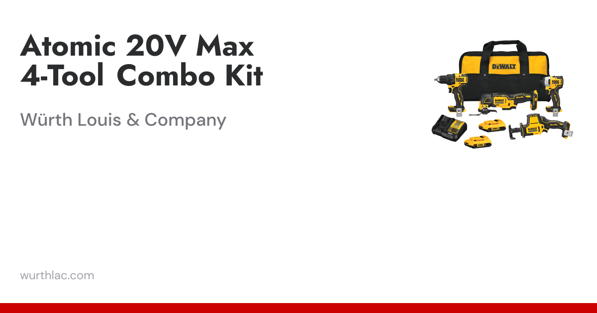 Atomic 20V Max 4-Tool Combo Kit | Würth Louis & Company