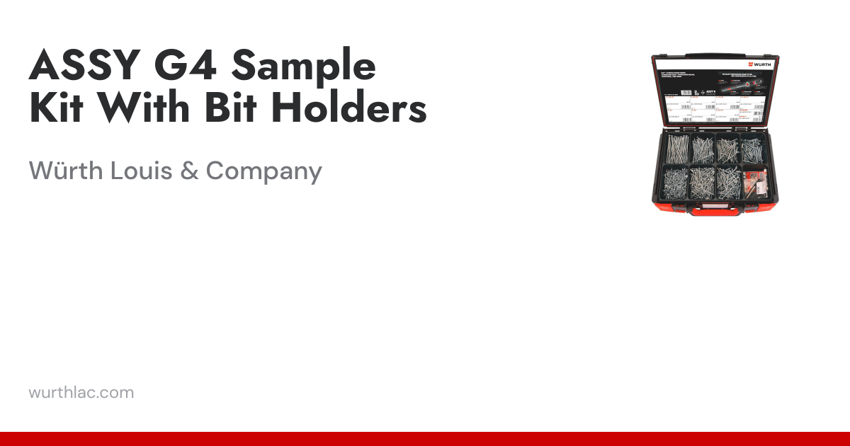 ASSY G4 Sample Kit With Bit Holders | Würth Louis & Company