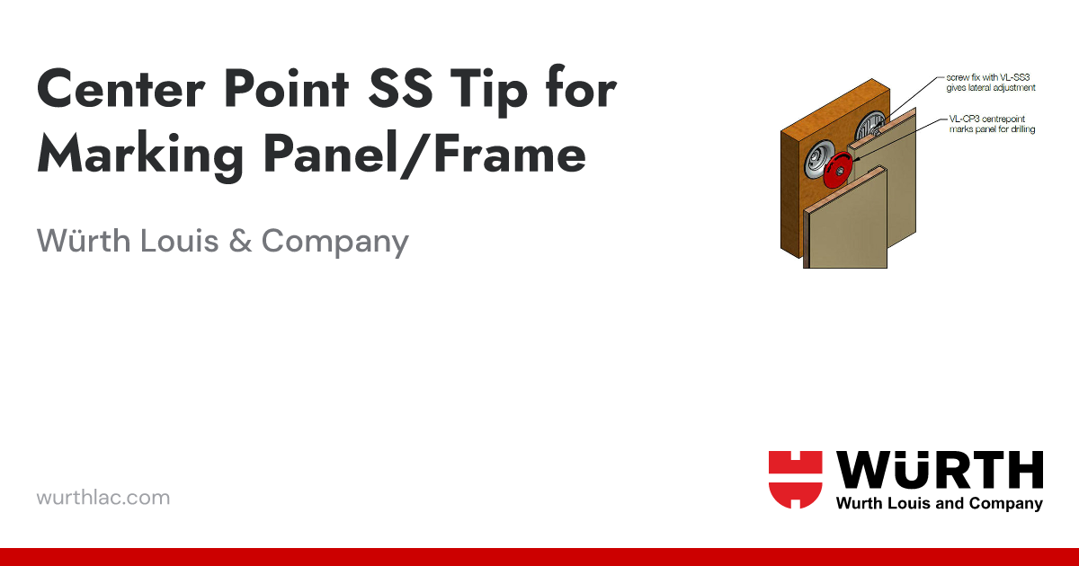 Center Point SS Tip for Marking Panel/Frame | Würth Louis & Company