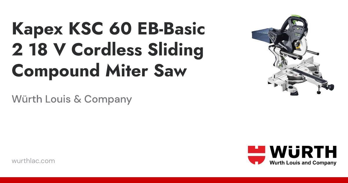 Kapex KSC 60 EB-Basic 2 18 V Cordless Sliding Compound Miter Saw ...