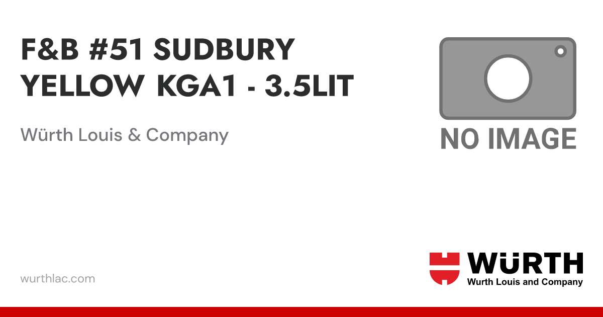 F&B #51 SUDBURY YELLOW KGA1 - 3.5LIT | Würth Louis & Company