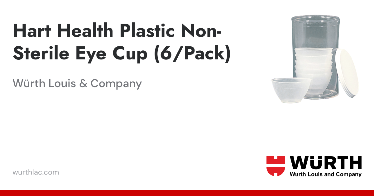 Hart Health Plastic Non-Sterile Eye Cup (6/Pack) | Würth Louis & Company