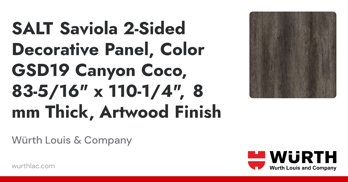 SALT Saviola 2-Sided Decorative Panel, Color GSD19 Canyon Coco, 83-5/16 ...
