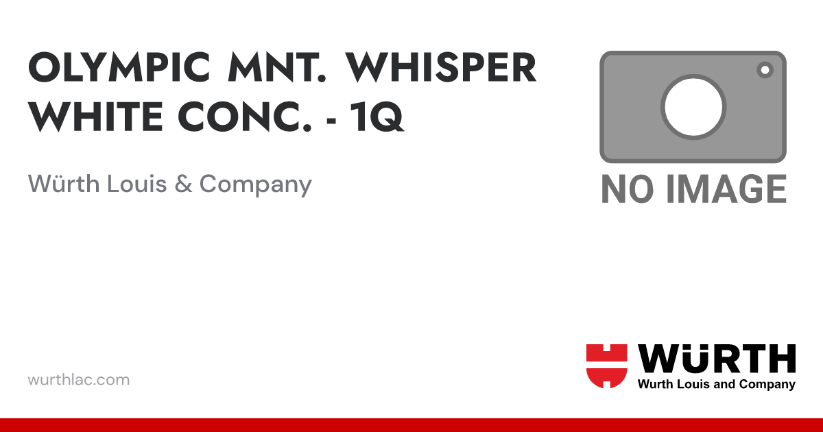 OLYMPIC MNT. WHISPER WHITE CONC. - 1Q | Würth Louis & Company