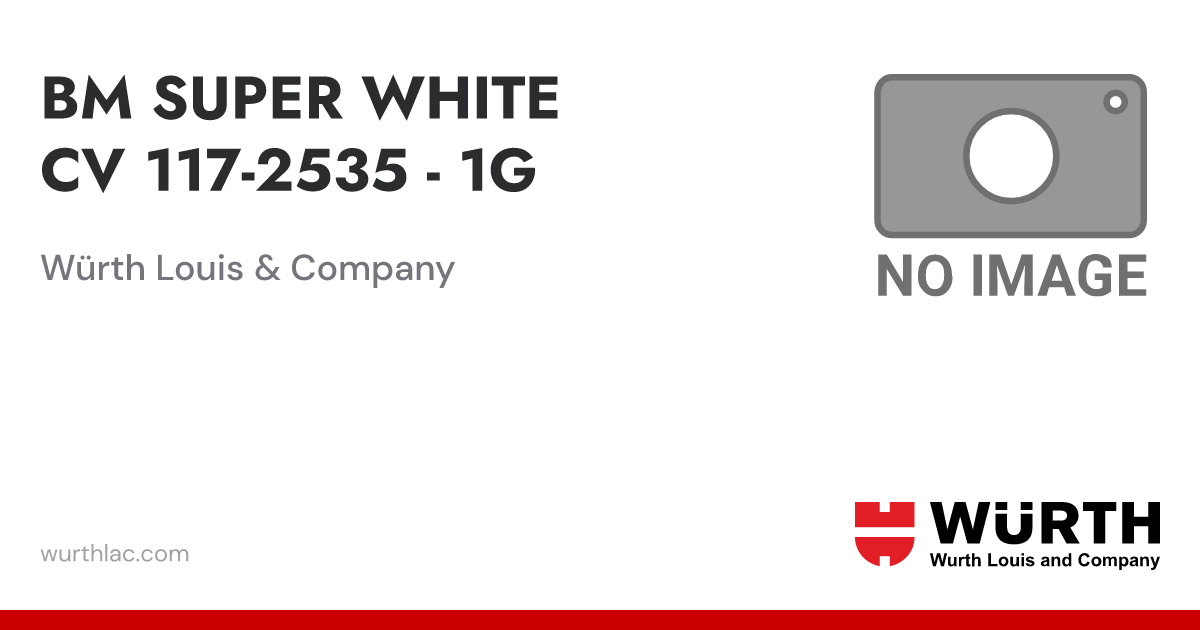 BM SUPER WHITE CV 117-2535 - 1G | Würth Louis & Company