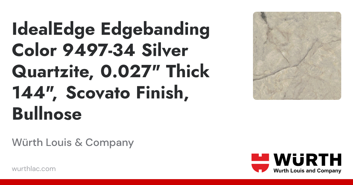 IdealEdge Edgebanding Color 9497-34 Silver Quartzite, 0.027" Thick 144 ...