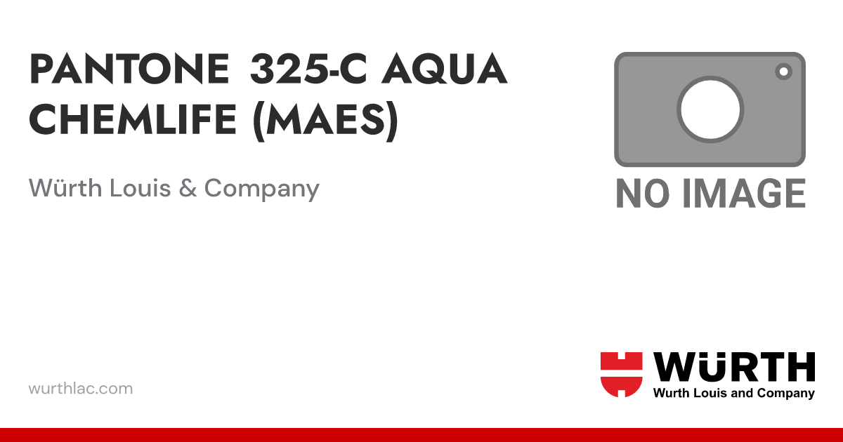 PANTONE 325-C AQUA CHEMLIFE (MAES) | Würth Louis & Company