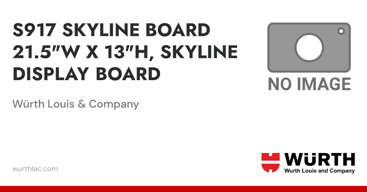 S917 SKYLINE BOARD 21.5"W X 13"H, SKYLINE DISPLAY BOARD | Würth Louis ...