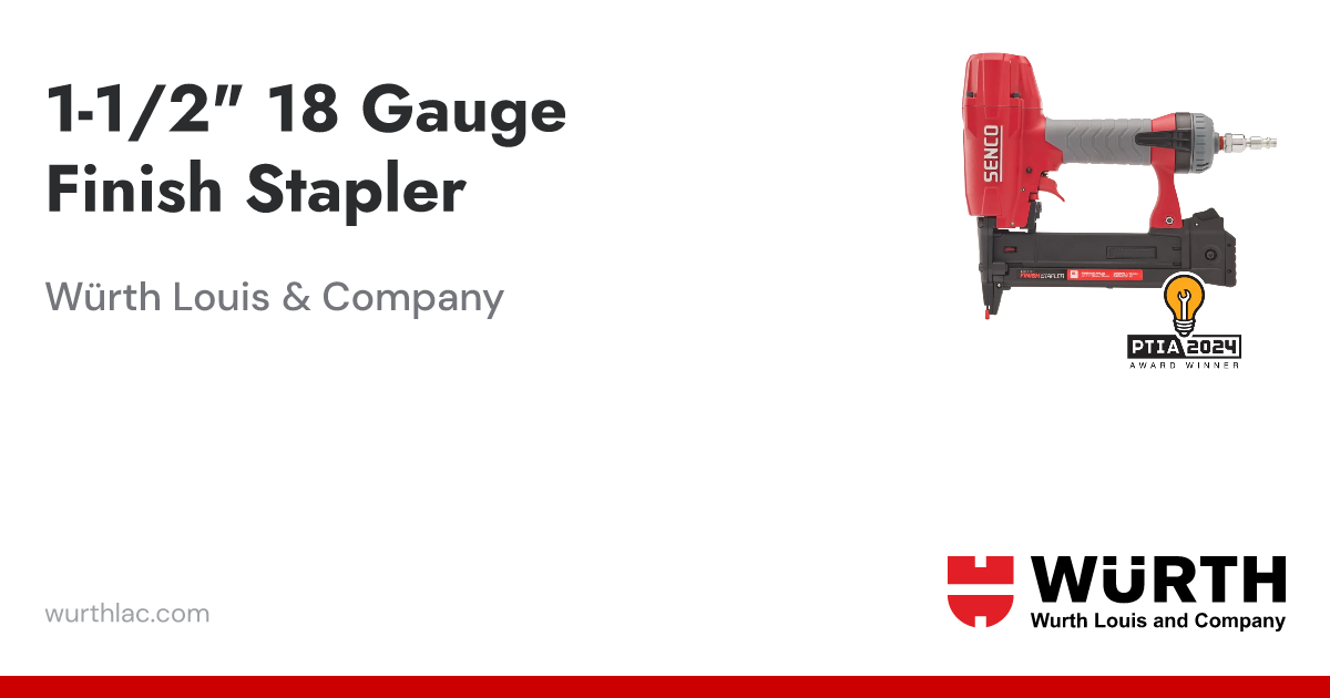 1-1/2" 18 Gauge Finish Stapler | Würth Louis & Company