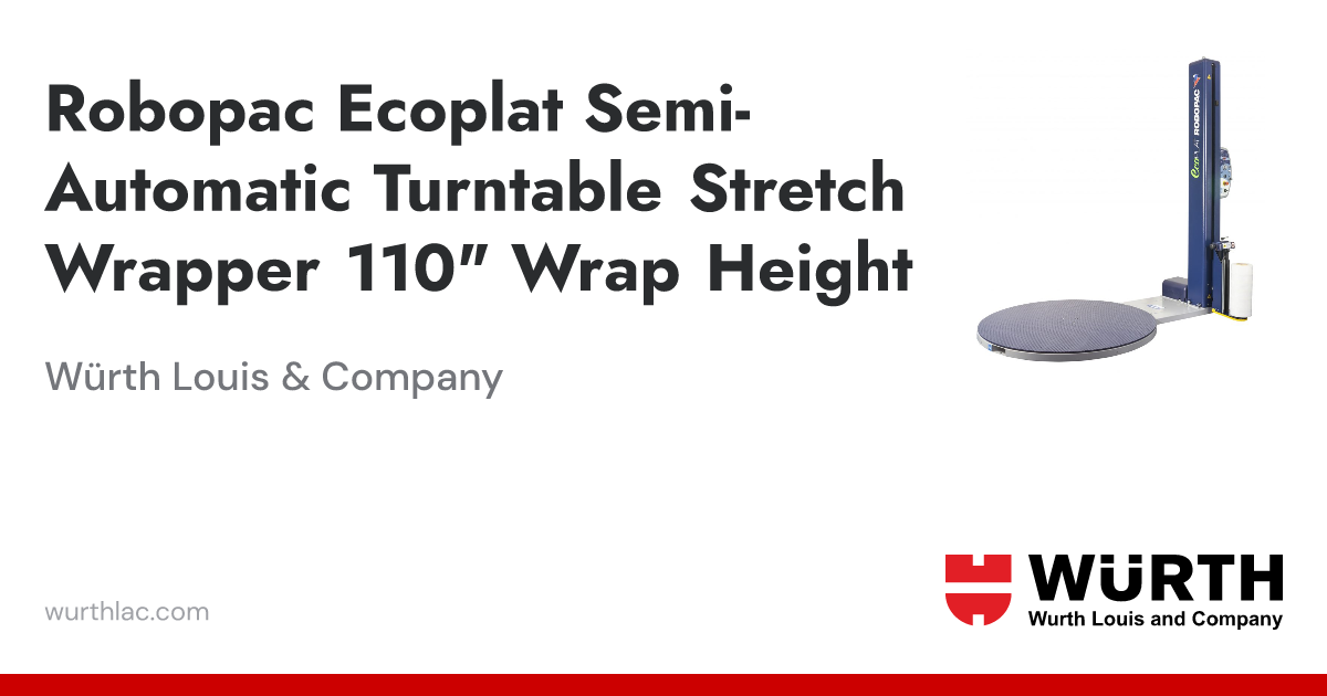 Robopac Ecoplat Semi-Automatic Turntable Stretch Wrapper 110" Wrap ...
