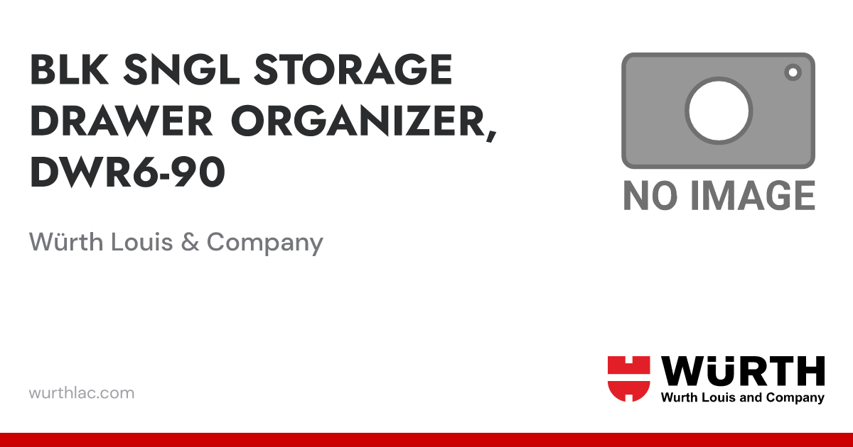 BLK SNGL STORAGE DRAWER ORGANIZER, DWR6-90 | Würth Louis & Company