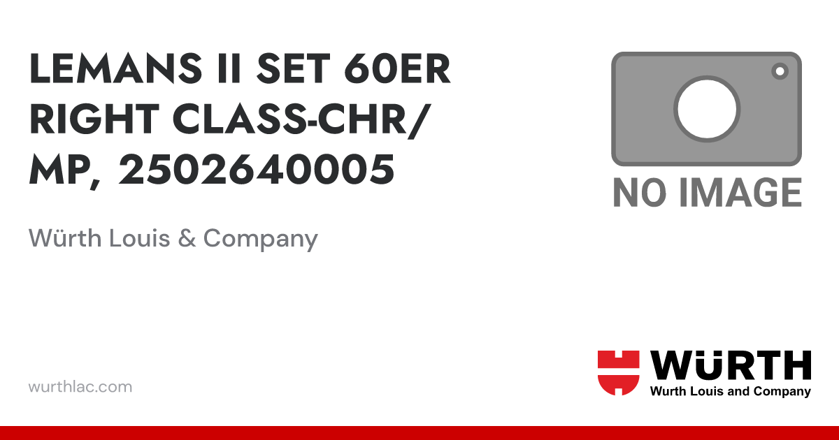 LEMANS II SET 60ER RIGHT CLASS-CHR/MP, 2502640005 | Würth Louis & Company