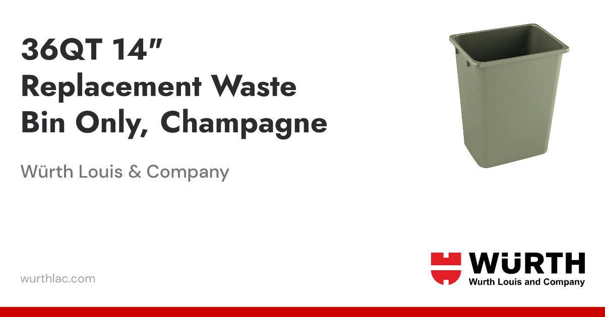 36QT 14" Replacement Waste Bin Only, Champagne | Würth Louis & Company