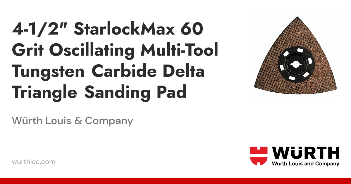 4-1/2" StarlockMax 60 Grit Oscillating Multi-Tool Tungsten Carbide ...