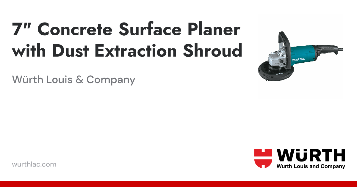 7" Concrete Surface Planer with Dust Extraction Shroud | Würth Louis ...
