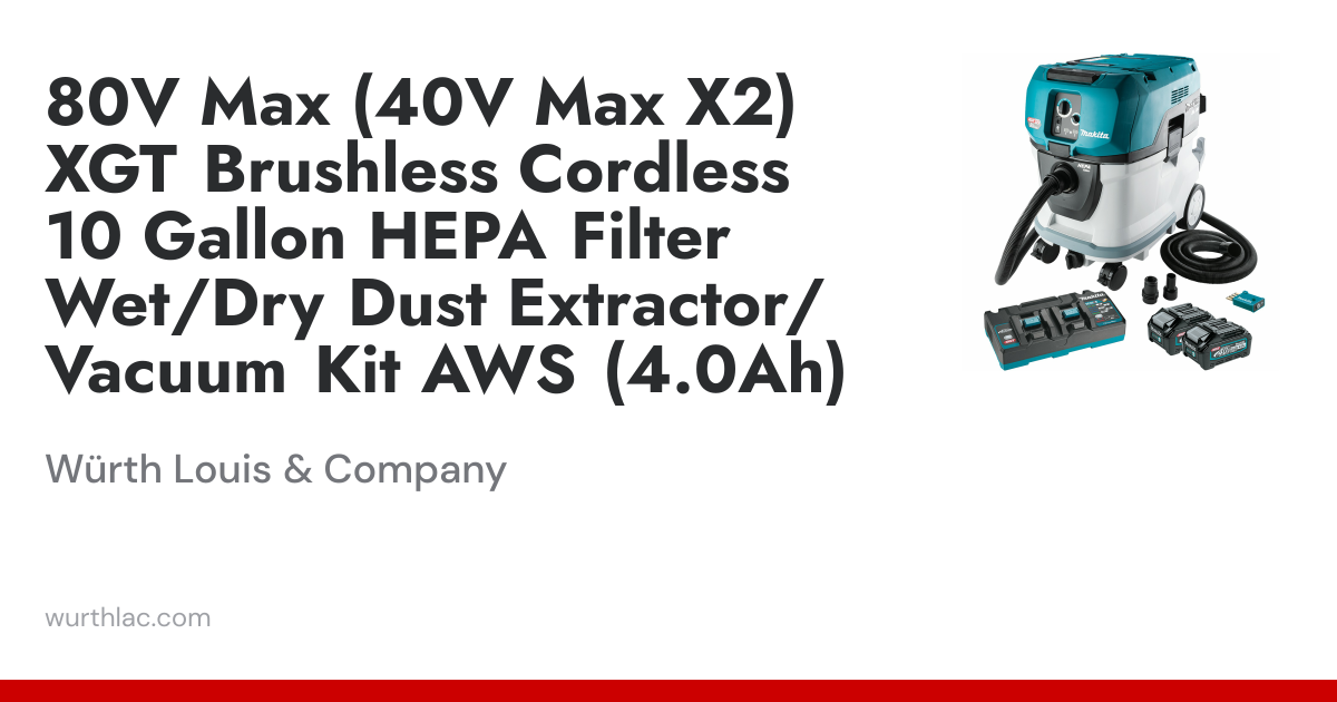80V Max (40V Max X2) XGT Brushless Cordless 10 Gallon HEPA Filter Wet ...