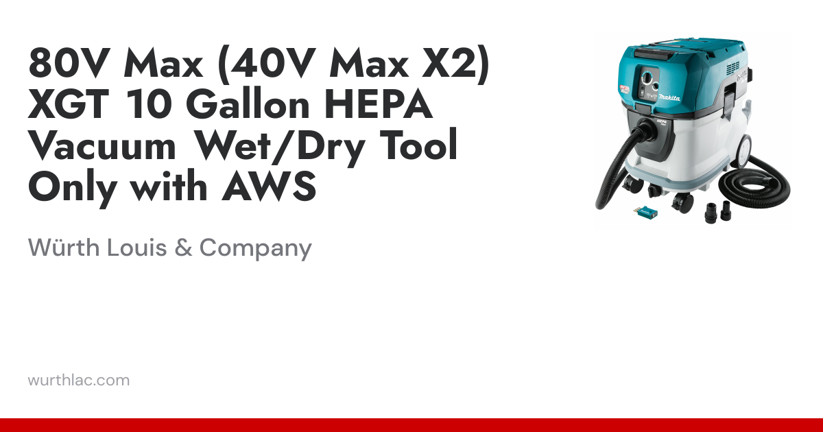 80V Max (40V Max X2) XGT 10 Gallon HEPA Vacuum Wet/Dry Tool Only with ...