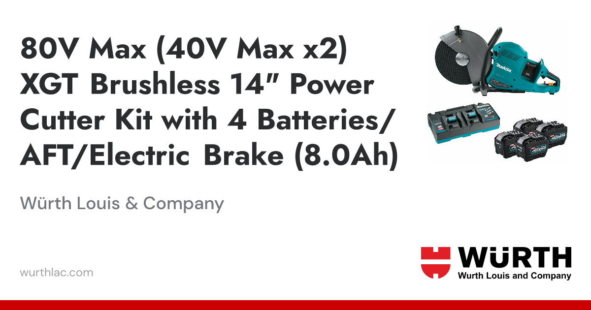 80V Max (40V Max x2) XGT Brushless 14" Power Cutter Kit with 4 ...