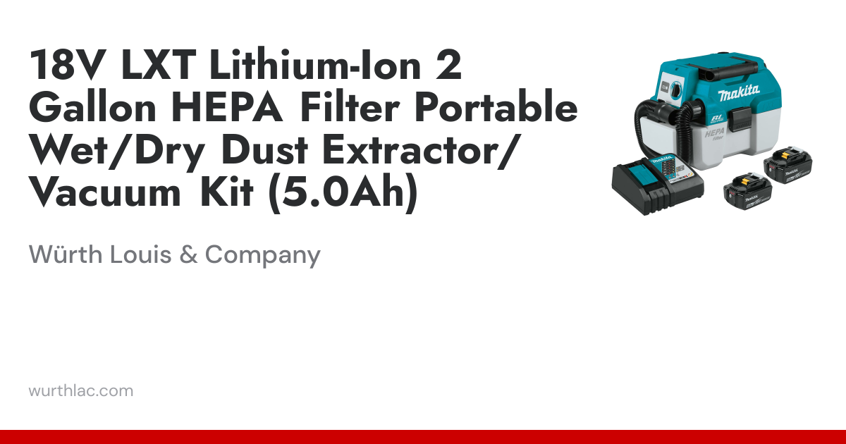 18V LXT Lithium-Ion 2 Gallon HEPA Filter Portable Wet/Dry Dust ...