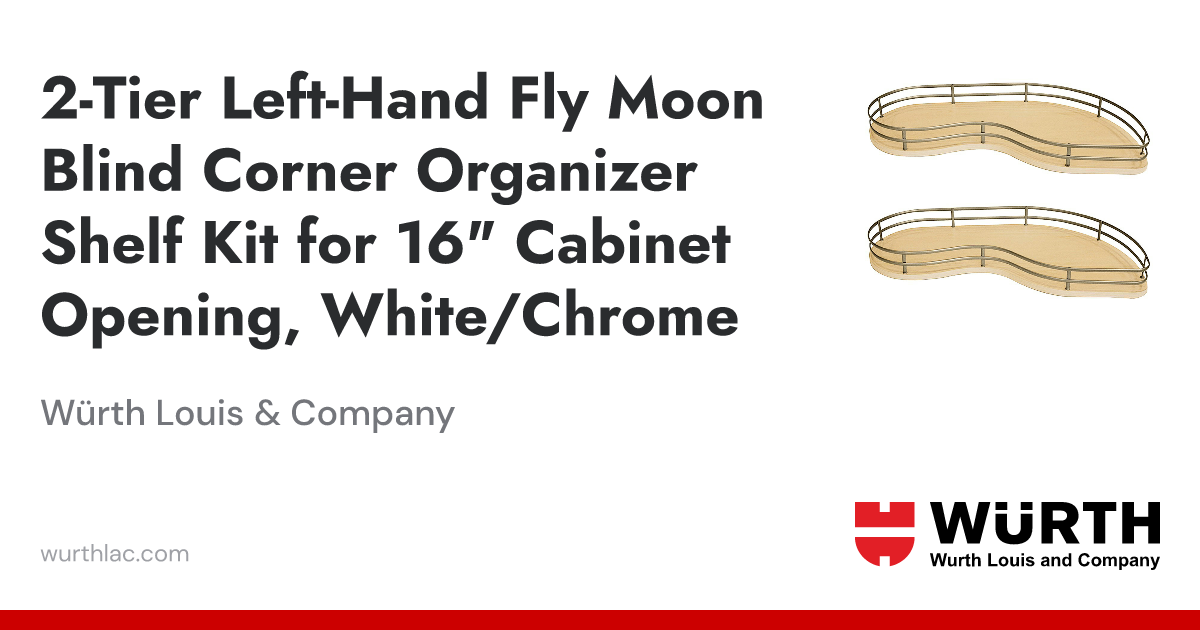 2-Tier Left-Hand Fly Moon Blind Corner Organizer Shelf Kit for 16 ...