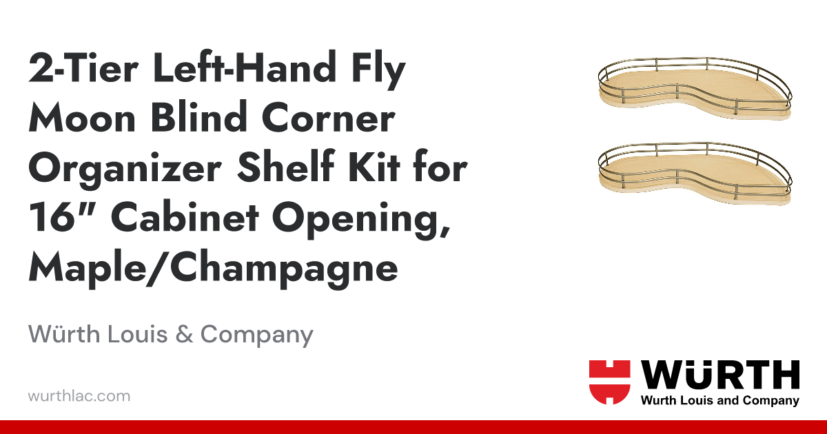 2-Tier Left-Hand Fly Moon Blind Corner Organizer Shelf Kit for 16 ...