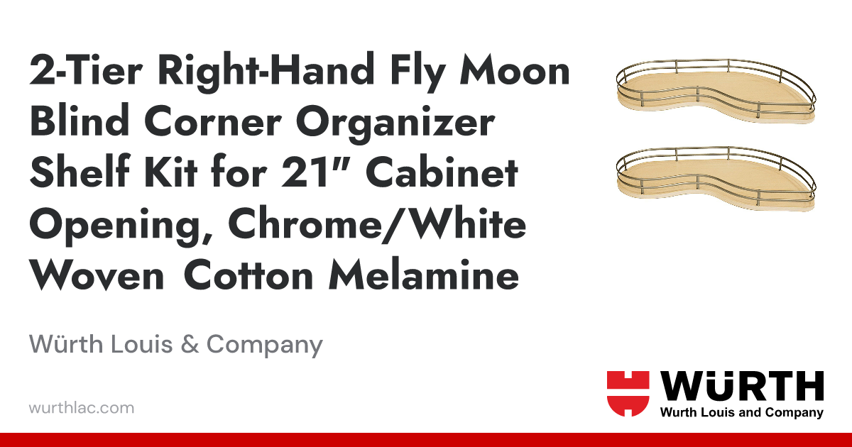 2-Tier Right-Hand Fly Moon Blind Corner Organizer Shelf Kit for 21 ...