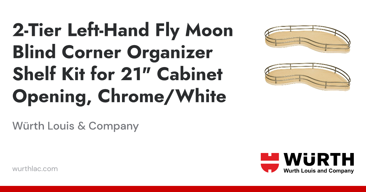 2-Tier Left-Hand Fly Moon Blind Corner Organizer Shelf Kit for 21 ...