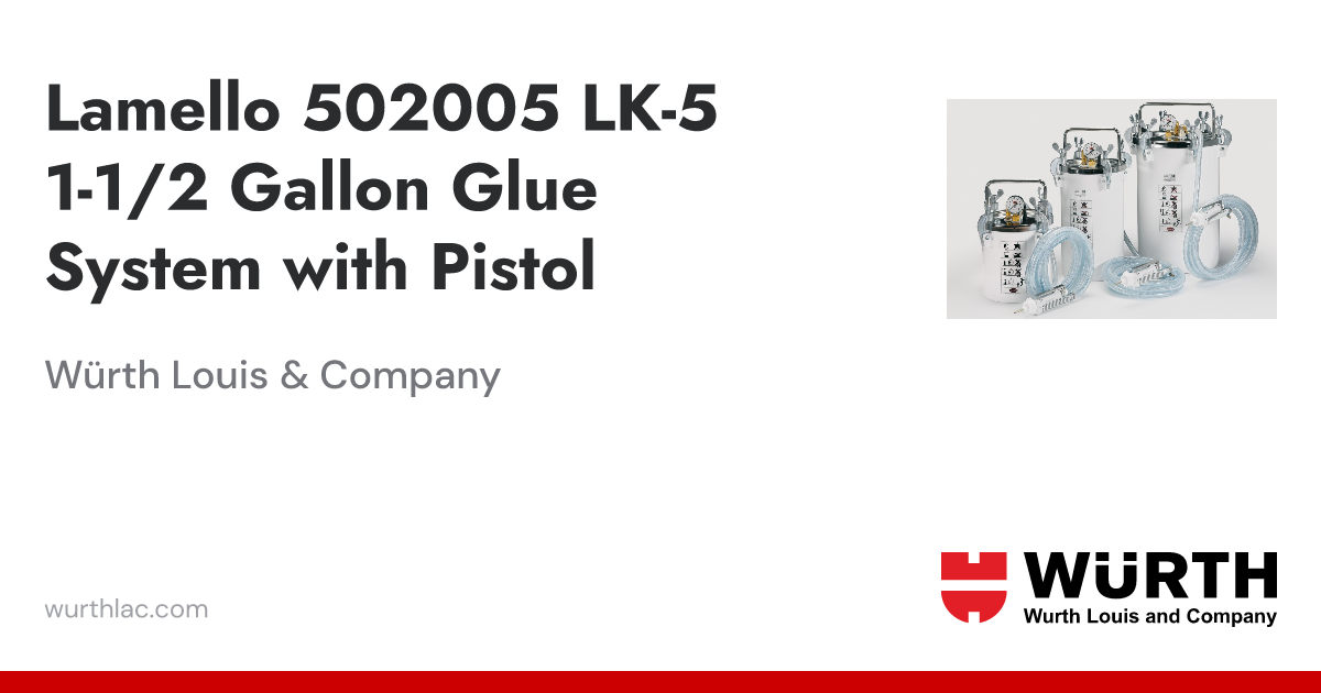 Lamello 502005 LK-5 1-1/2 Gallon Glue System with Pistol | Würth Louis ...