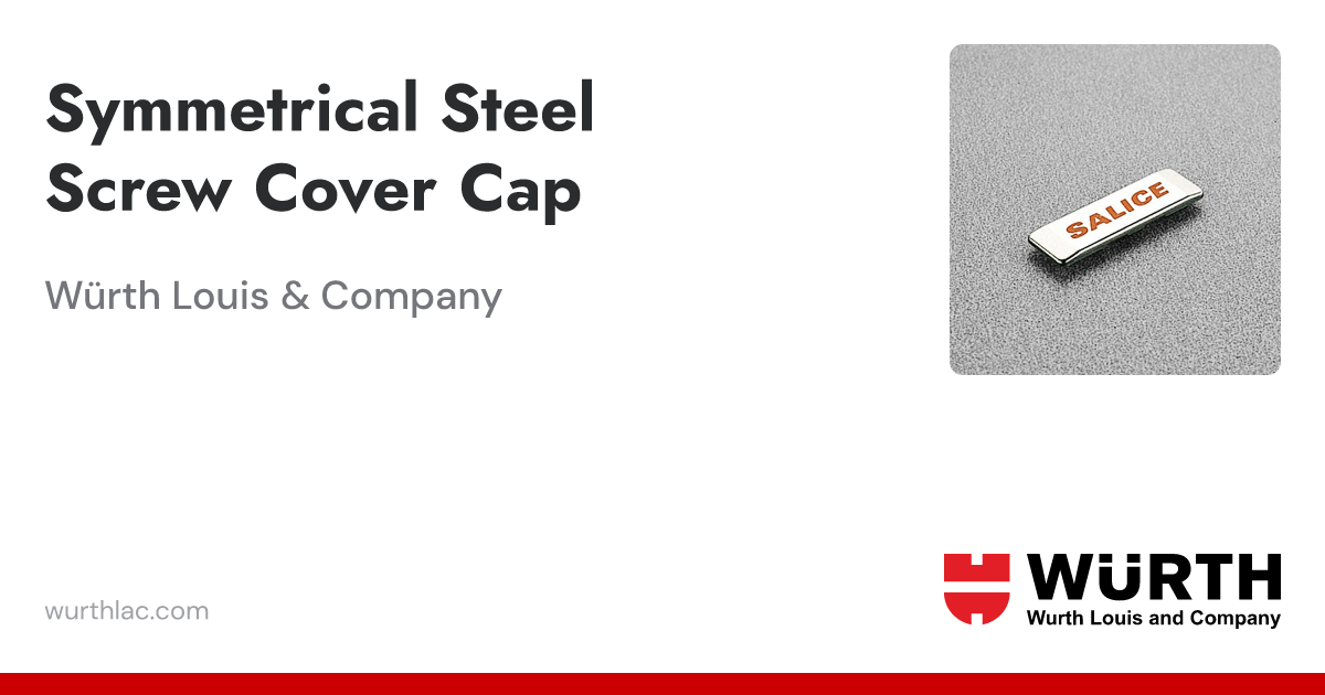 Symmetrical Steel Screw Cover Cap | Würth Louis & Company