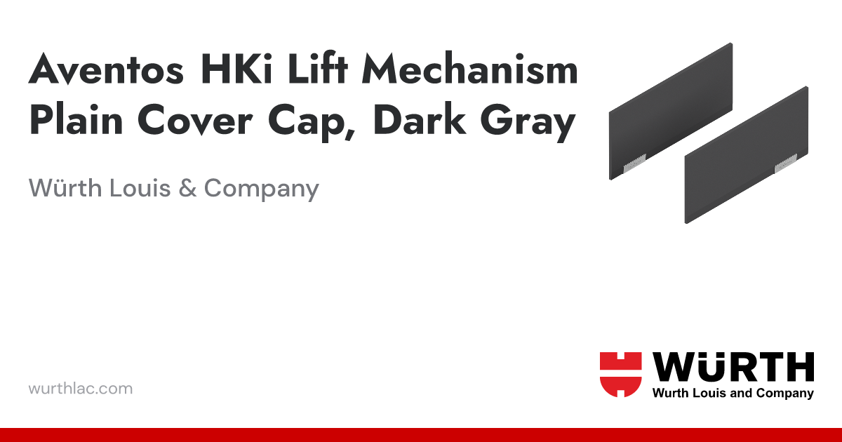 Aventos HKi Lift Mechanism Plain Cover Cap, Dark Gray | Würth Louis ...